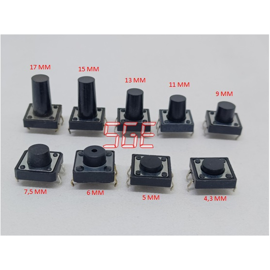 Jual Tactile Switch Push Button 4 Pin Besar 12x12mm | Shopee Indonesia