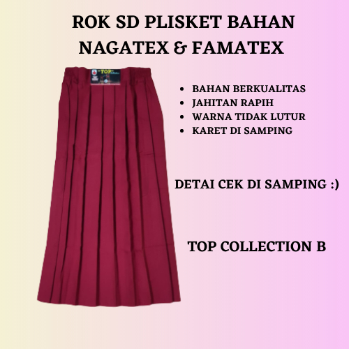 Jual ROK SEKOLAH SD PANJANG BAHAN NAGATEX & FAMATEX | Shopee Indonesia