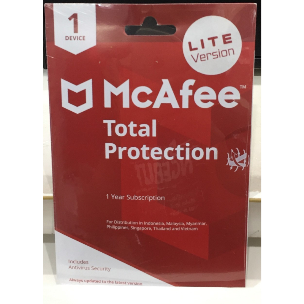 Jual Mcafee Total Protection Lite 1 Tahun Original ANTI VIRUS ANTIVIRUS ...