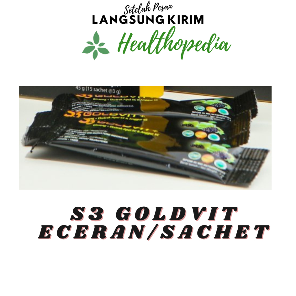 Jual S3 GOLDVIT SACHET ECERAN MENINGKATKAN LIBIDO PRIA, MELANCARKAN ...
