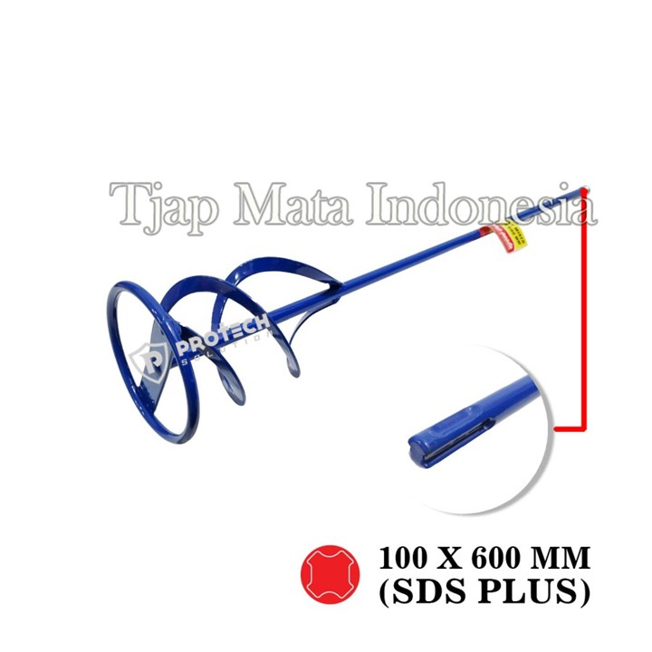 Jual Alat Mixer Pengaduk Cat Model Colok SDS PLUS 100 x 600 mm Cap Mata ...