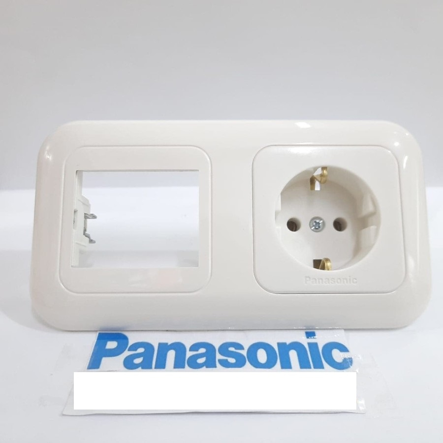 Jual STOP KONTAK DENGAN GROUNDING (NON CP) + FRAME PANASONIC WEJP 11312 ...