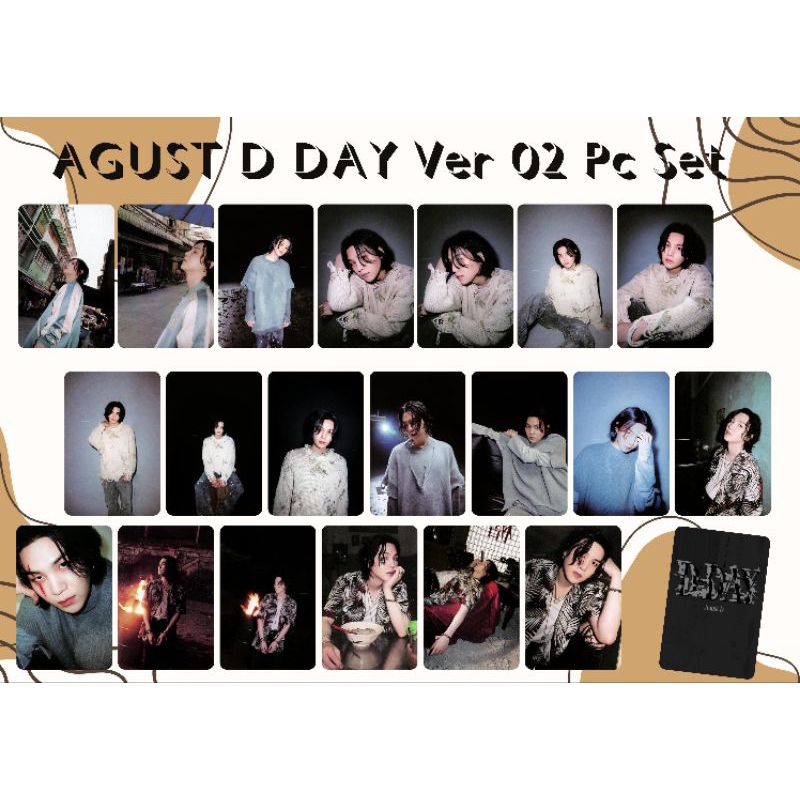 Jual (COD) Agust D D-day Pc Photocard Unofficial Package (isi 20 pc ...