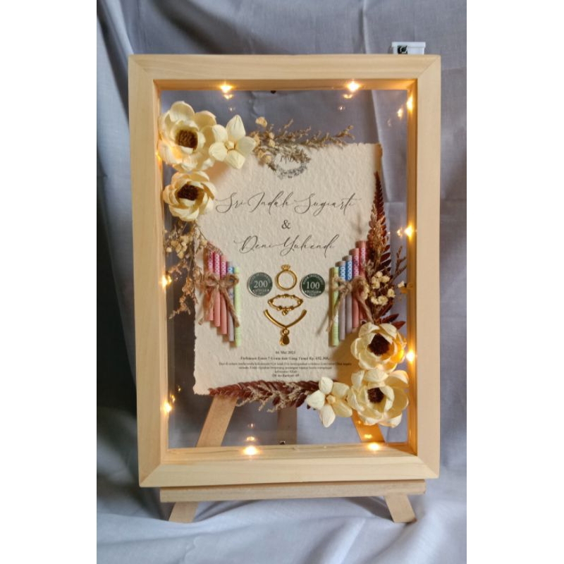 Jual Bingkai Mahar Pernikahan Rustic Transparant/ Bingkai Seserahan ...