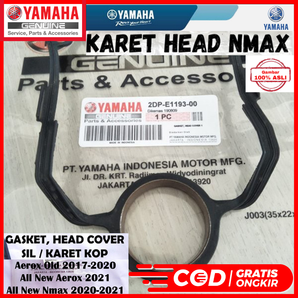 Jual KARET HEAD GASKET TUTUP COVER CYLINDER SEAL ORING N MAX NMAX OLD NEW LEXI AEROX 155 R15 ...