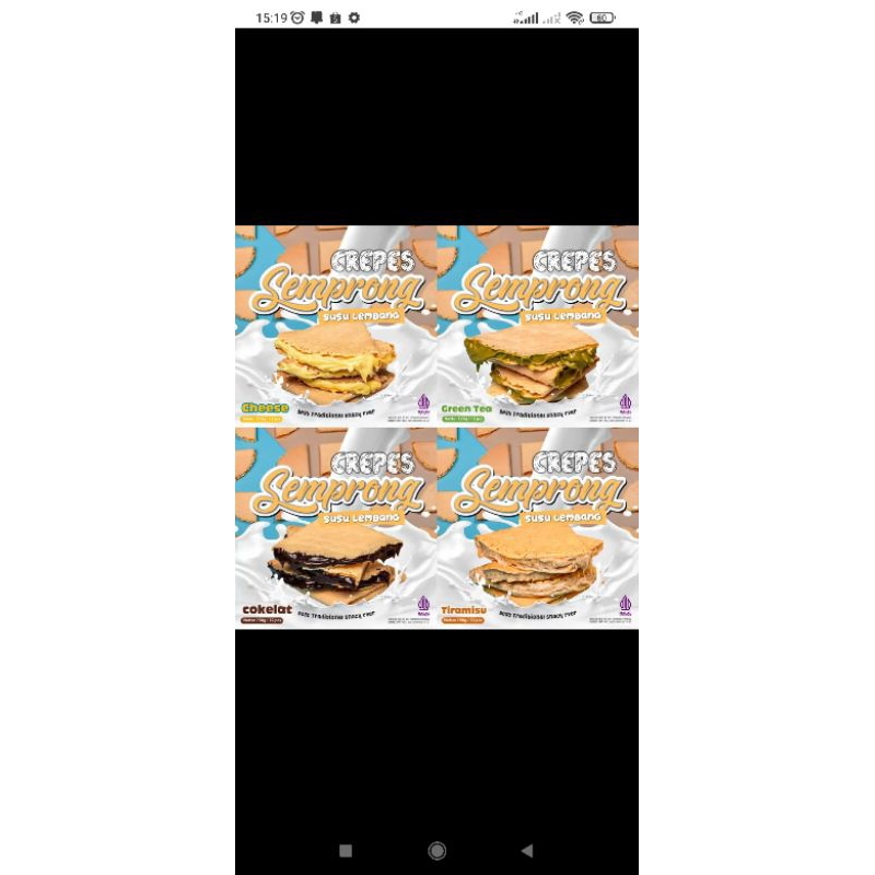 Jual Semprong Crepes Tiramisu Susu Lembang | Shopee Indonesia