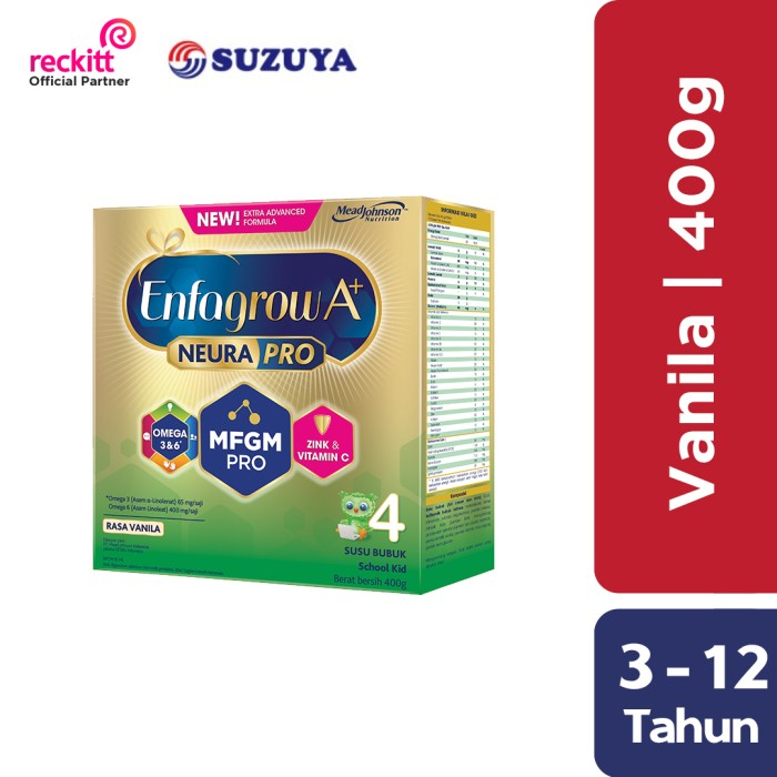 Jual Enfagrow Milk A Plus 4 Vanila 400Gr | Shopee Indonesia