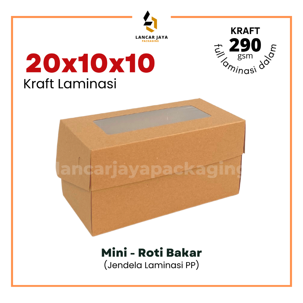 Jual Kotak Roti Bakar Kemasan Bomboloni Donat Roti Snack Box Kraft ...