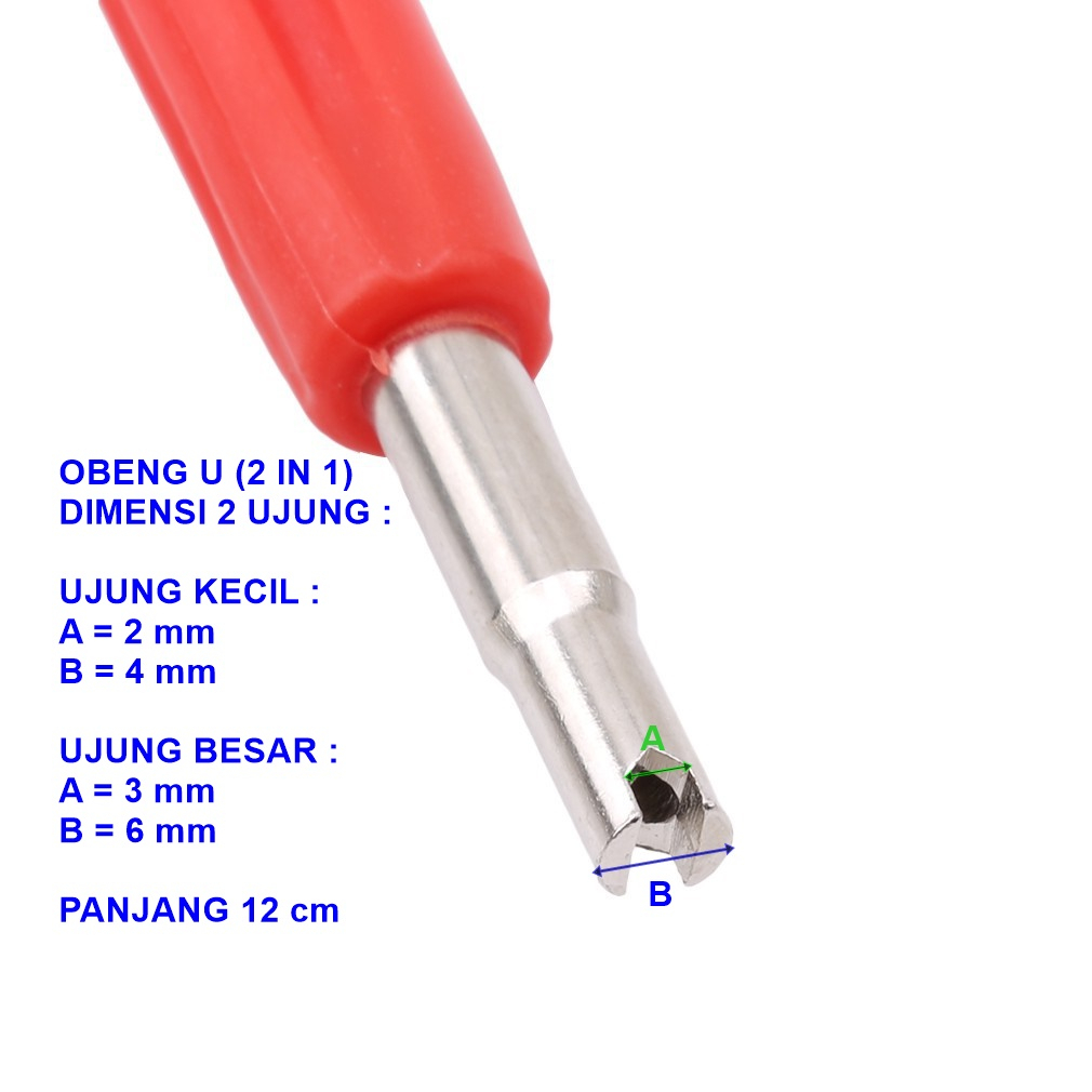 Jual kunci u / obeng sekrup uticon kepala kotak kepala ganda 2 IN 1 ...