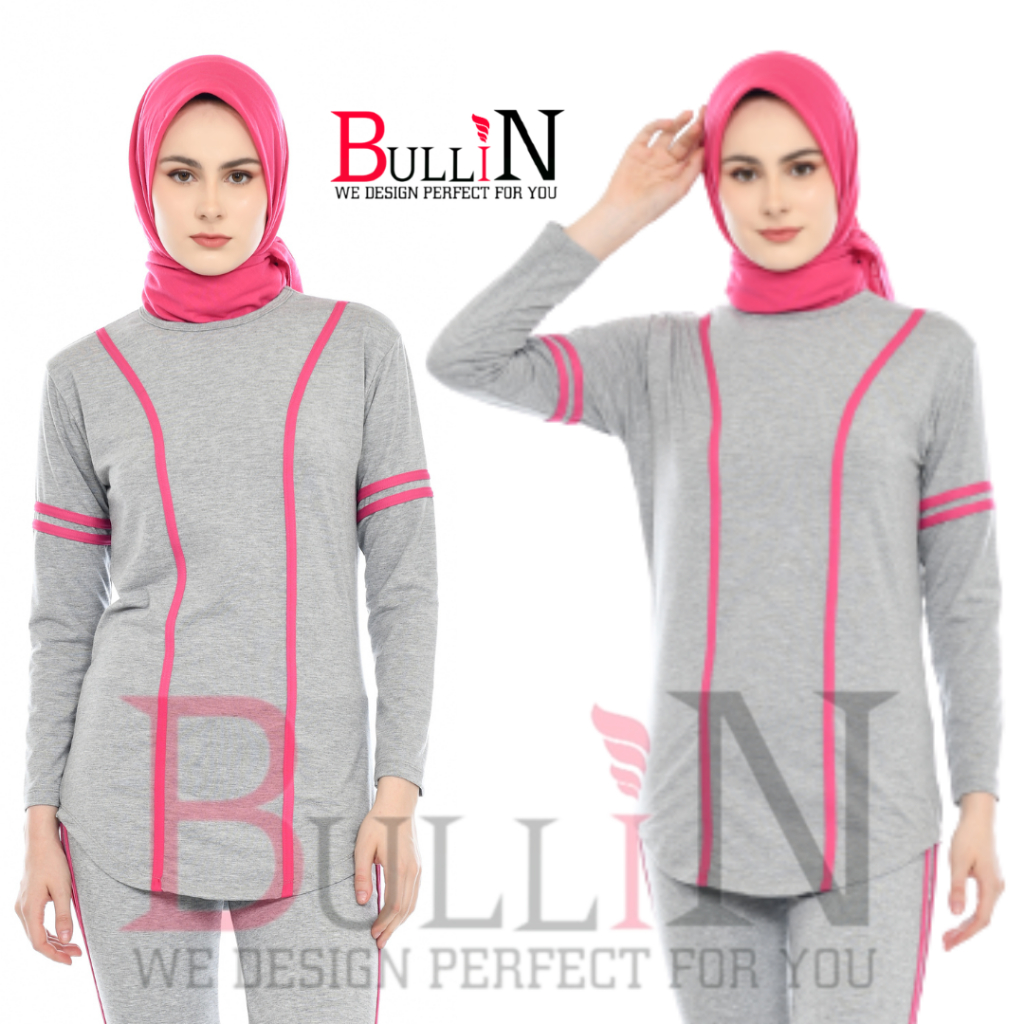 Jual Baju Senam Kerin Panjang Abu List Standar Dan Jumbo / Baju ...