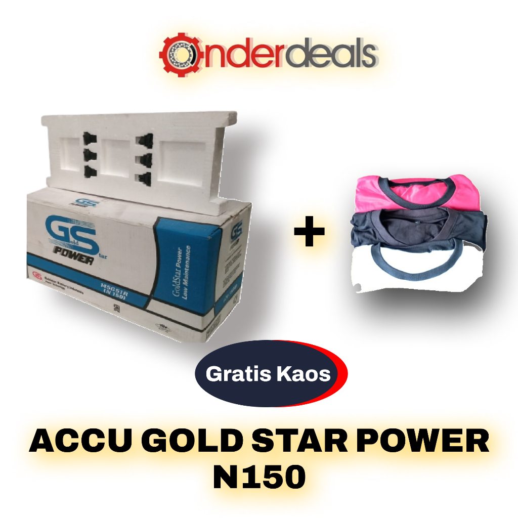 Jual AKI Accu Gold Star Power Tipe N 150 | Shopee Indonesia