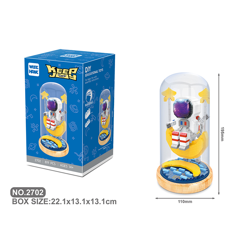 Jual DIY Space Astronot Nano Blok Mainan Mikro-partikel Balok Susun 3D ...