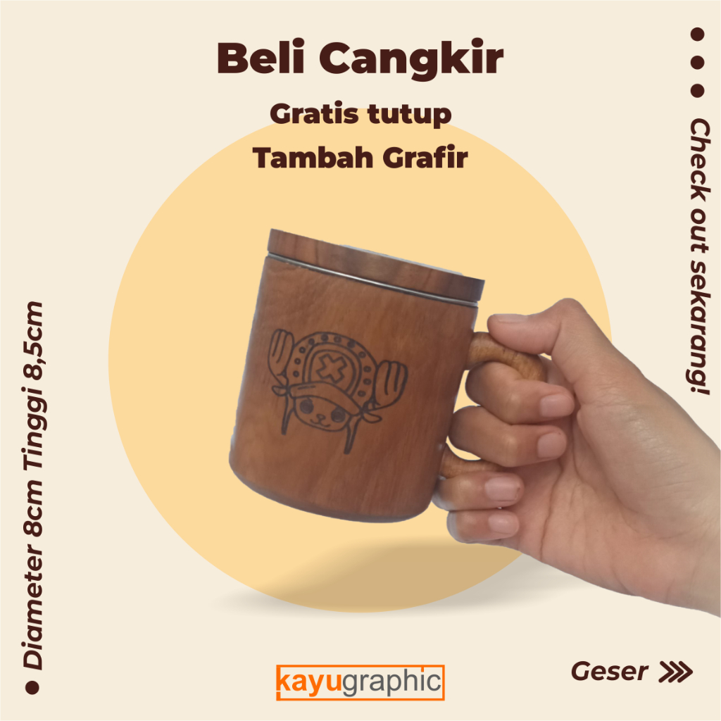 Jual gelas kayu/cangkir kayu custom nama | Shopee Indonesia