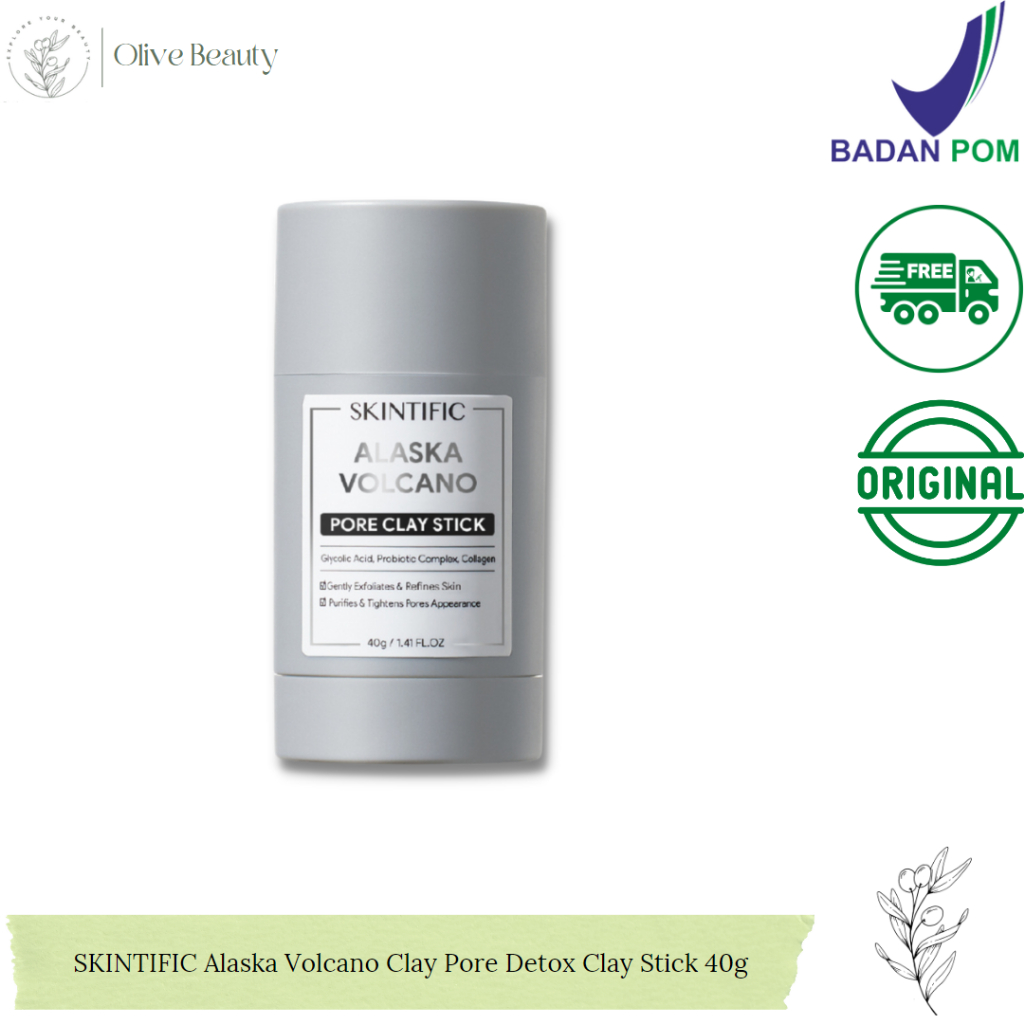 Jual SKINTIFIC Alaska Volcano Clay Pore Detox Clay Stick 40g | Shopee ...