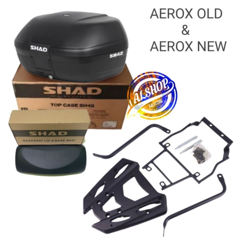 Jual PAKETAN BOX SHAD SH42 SH 42 DAN BREKET BOX AEROX 155 OLD AEROX NEW ...