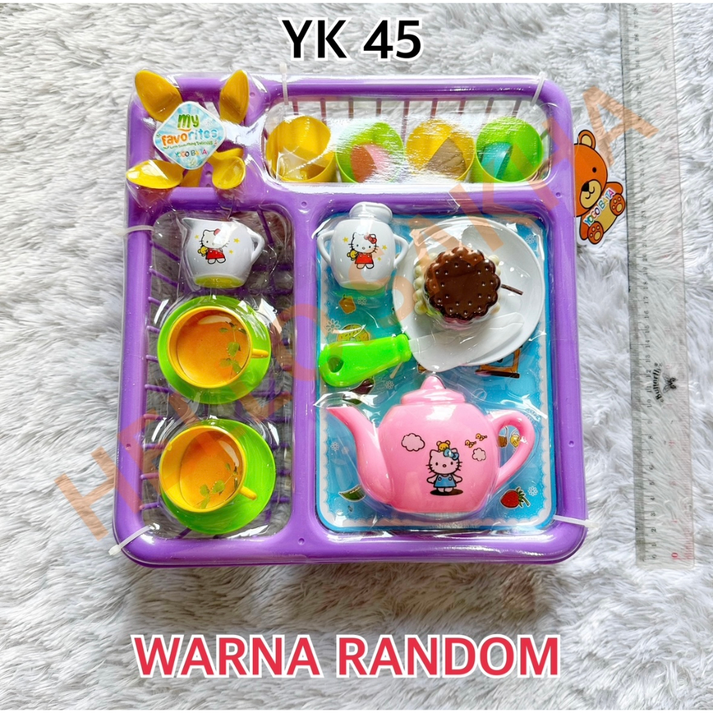 Jual MAINAN YK 45 MY FAVORITES TEA RAK PIRING GELAS TEKO NAMPAN CUCI ...