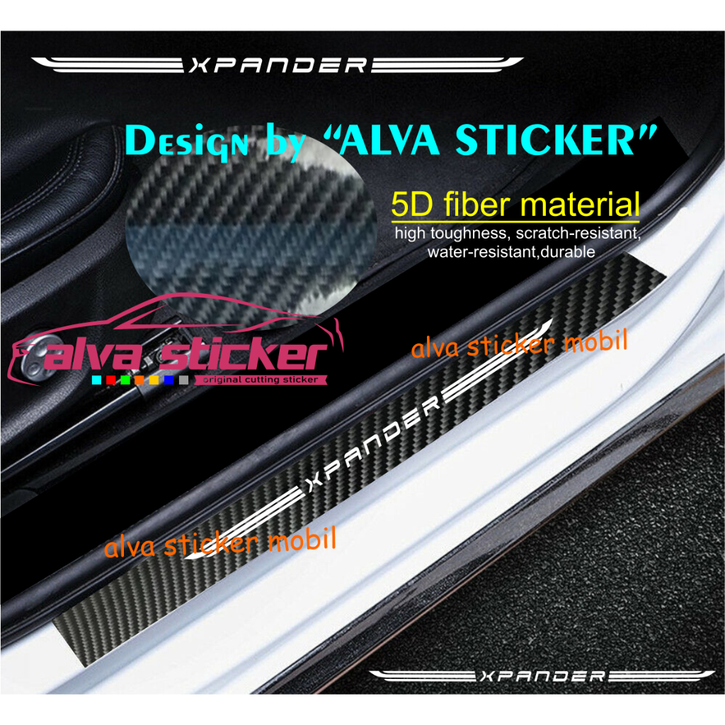 Jual premium sticker karbon 5d pijakan pintu mobil mitsubishi xpander ...