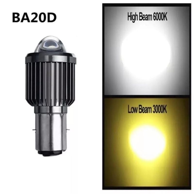 Jual Bholam led depan utama acdc laser h6 BA20D ac dc 2warna & putih ...