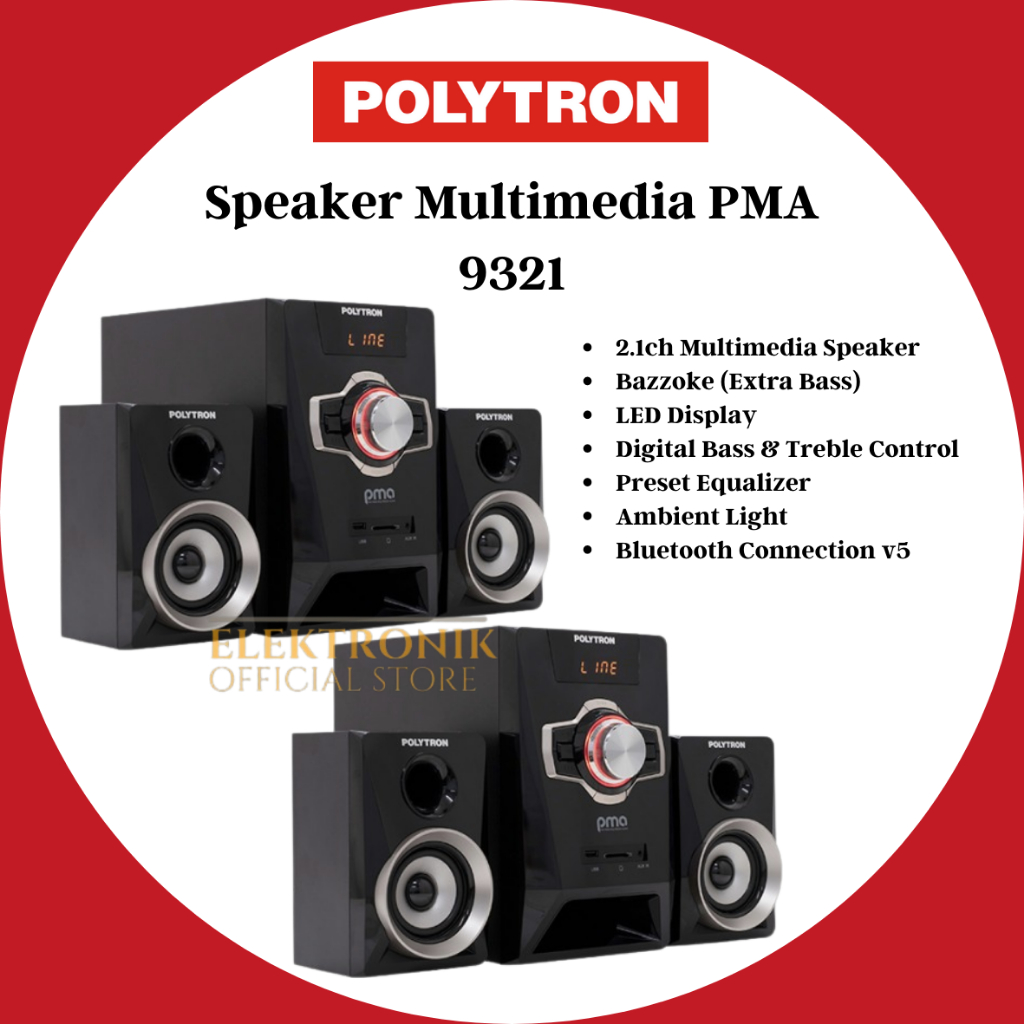 Jual POLYTRON SPEAKER MULTIMEDIA PMA 9321 B | Shopee Indonesia