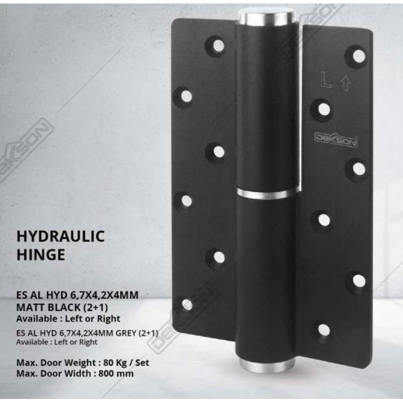 Jual Dekkson Hinge Hydraulic ES AL HYD 6,7*4,2*4mm Matt Black (2+1 ...
