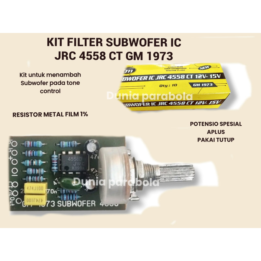 Jual Kit filter subwofer JRC 4558 CT 12V - 15V GM 1973 | Shopee Indonesia