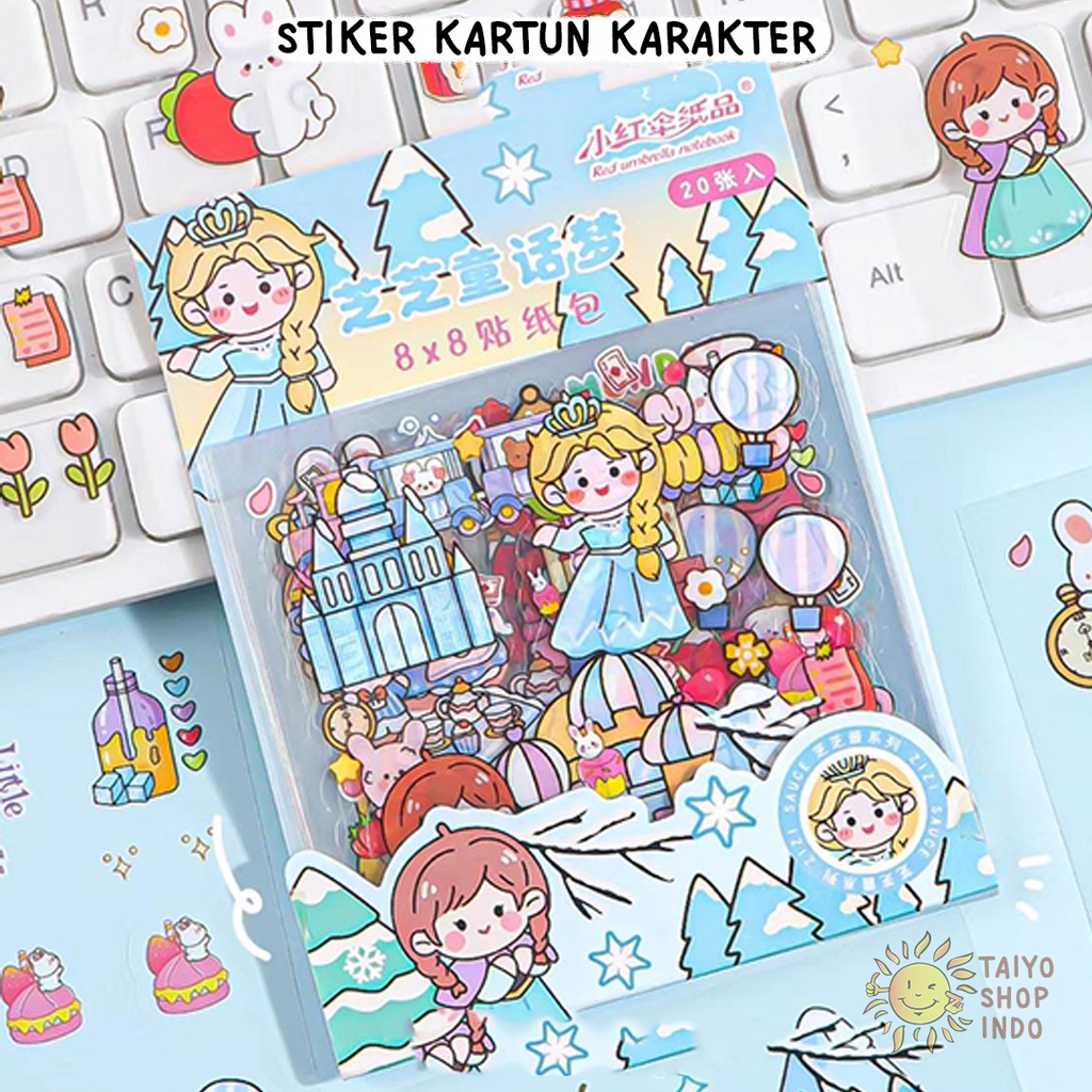Jual TAIYO Sticker Aesthetic Momo SATUAN Stiker 2D Kartun Karakter ...