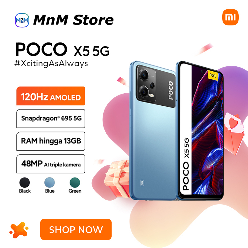 Jual POCO X5 5G 8/256 RAM 8GB ROM 256GB GARANSI RESMI | Shopee Indonesia