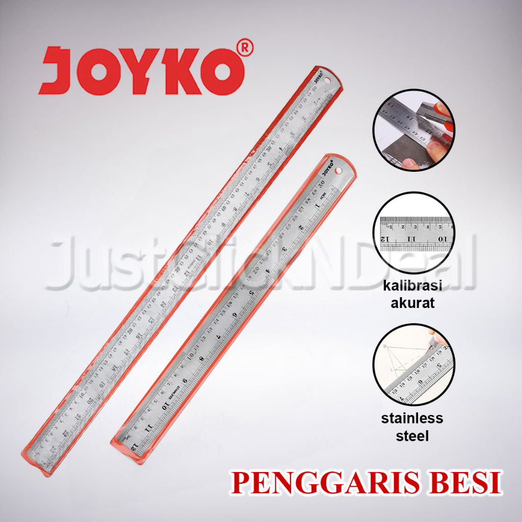 Jual JOYKO Penggaris Besi Mistar Stainless Steel Ruler | Shopee Indonesia