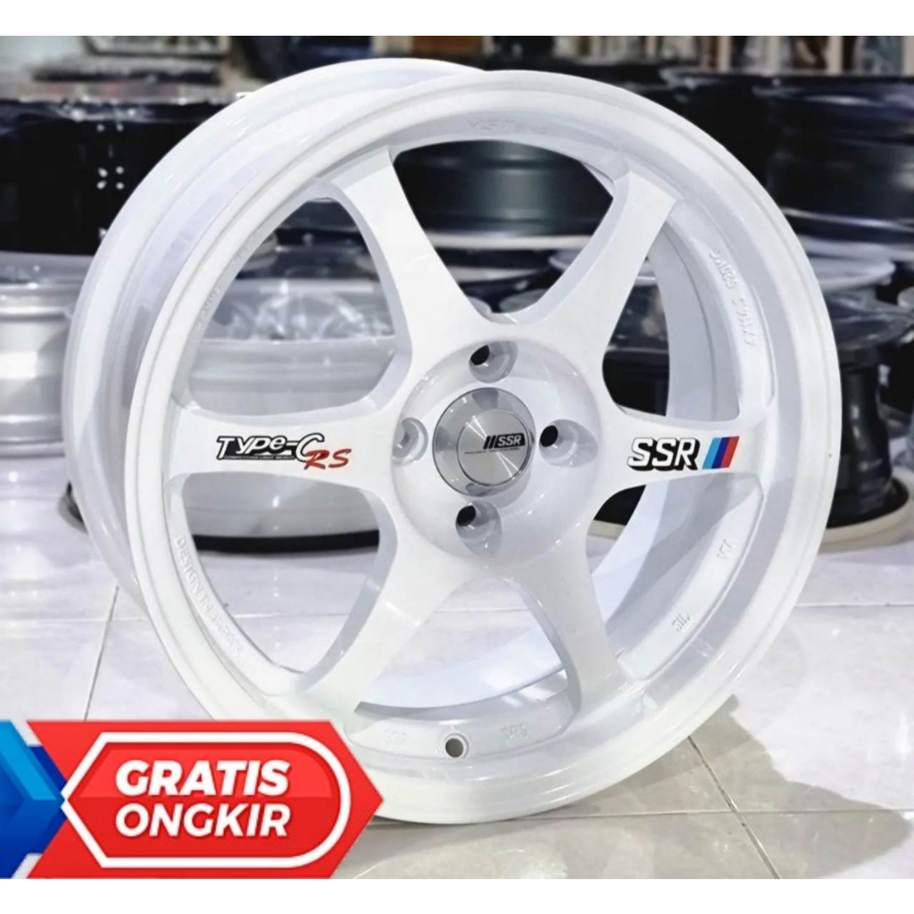 Jual velg R16 SSR Type C Pcd 4-100 Lebar 7 Et 40 velg mobil racing ring 16 SSR TYPE warna putih ...