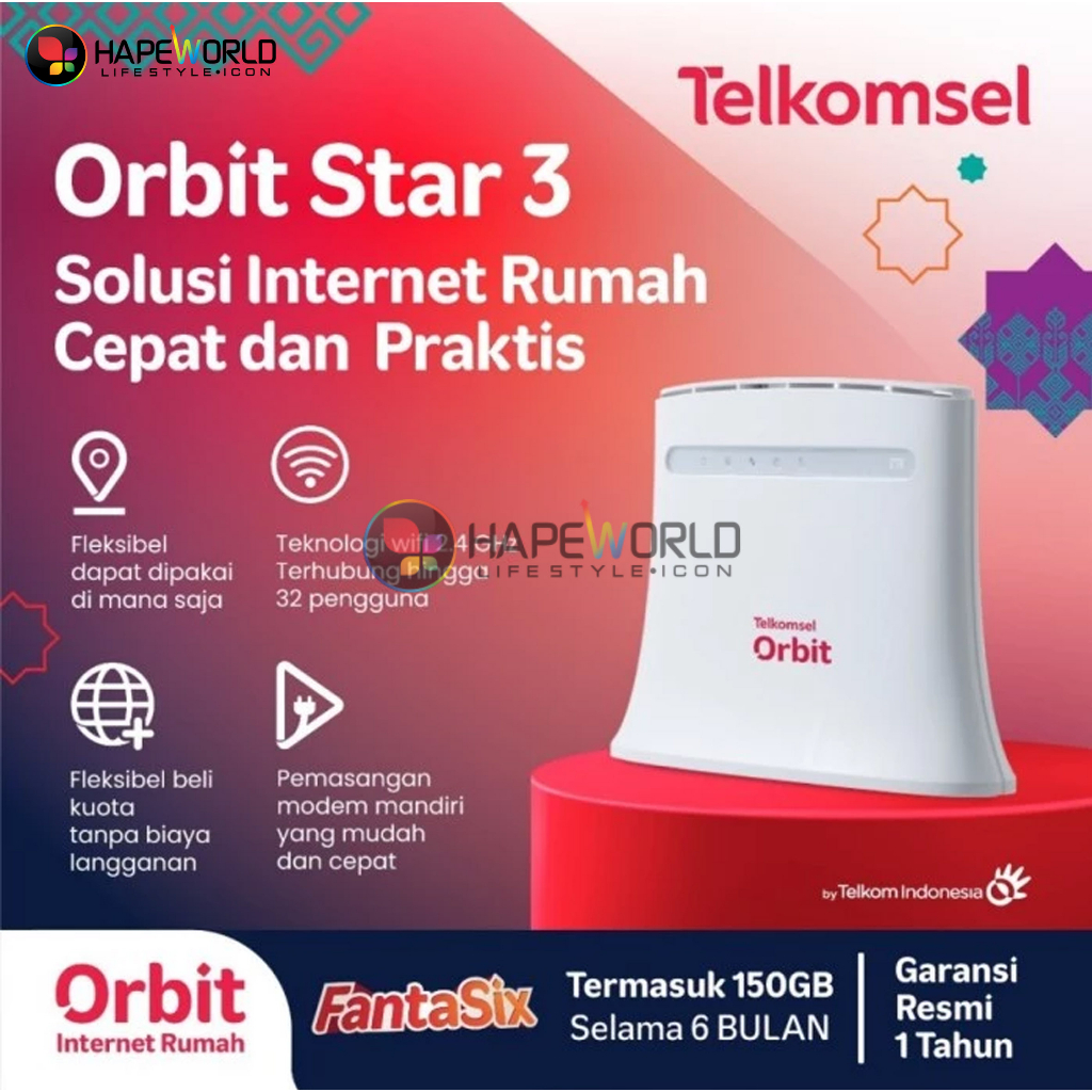 Jual MODEM ORBIT STAR 3 + ANTENA - GARANSI RESMI | Shopee Indonesia