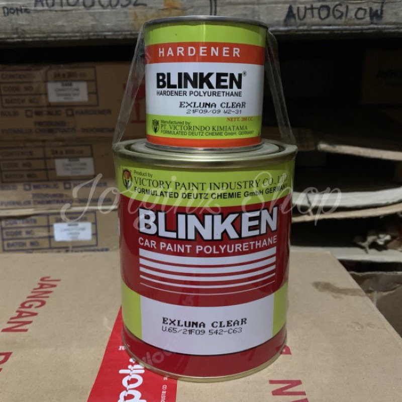 Jual Vernish Blinken Exluna Clear 1 Liter set | Shopee Indonesia