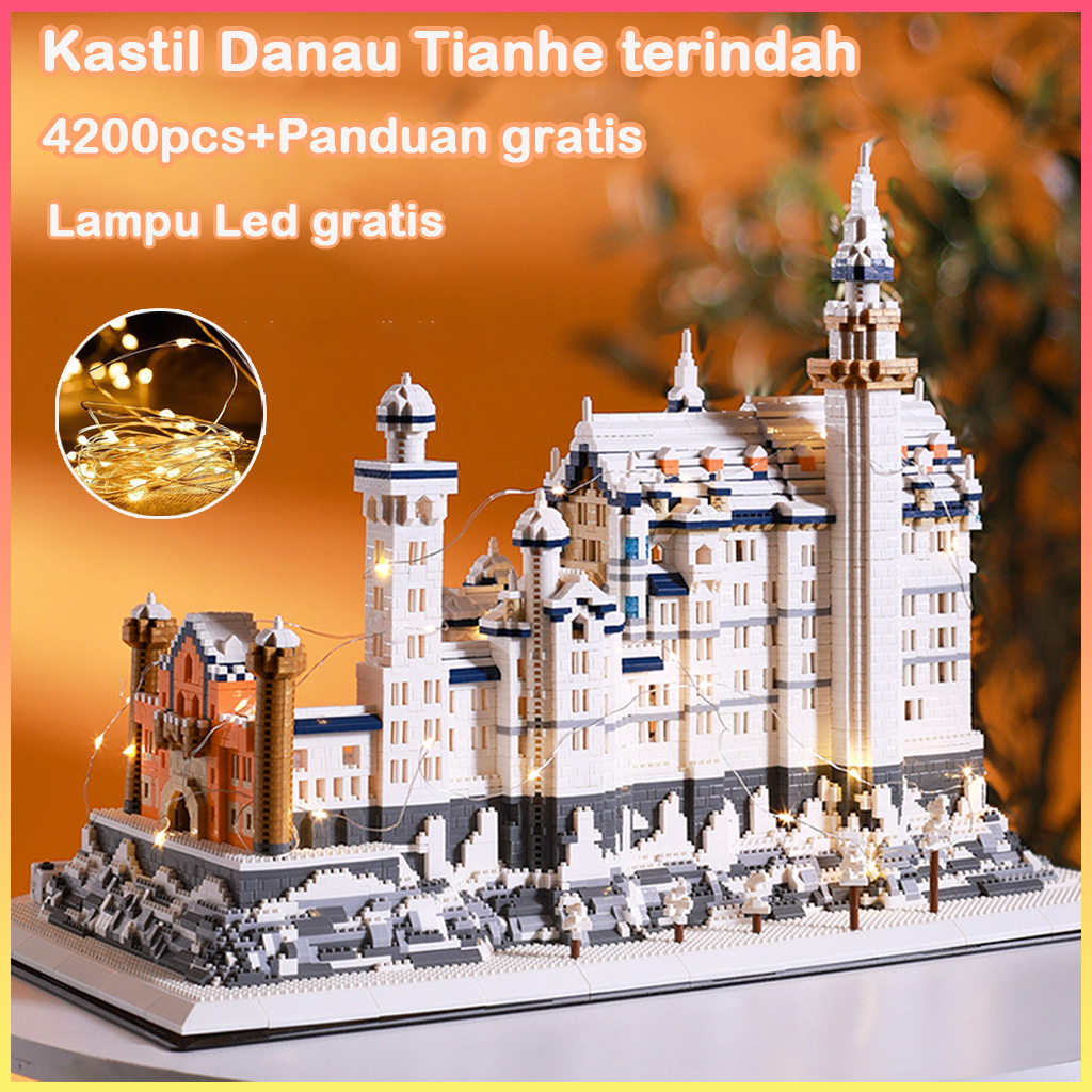 Jual Mainan Kastil Swan Lake Mainan Balok Bangunan Besar Hadiah Mainan ...