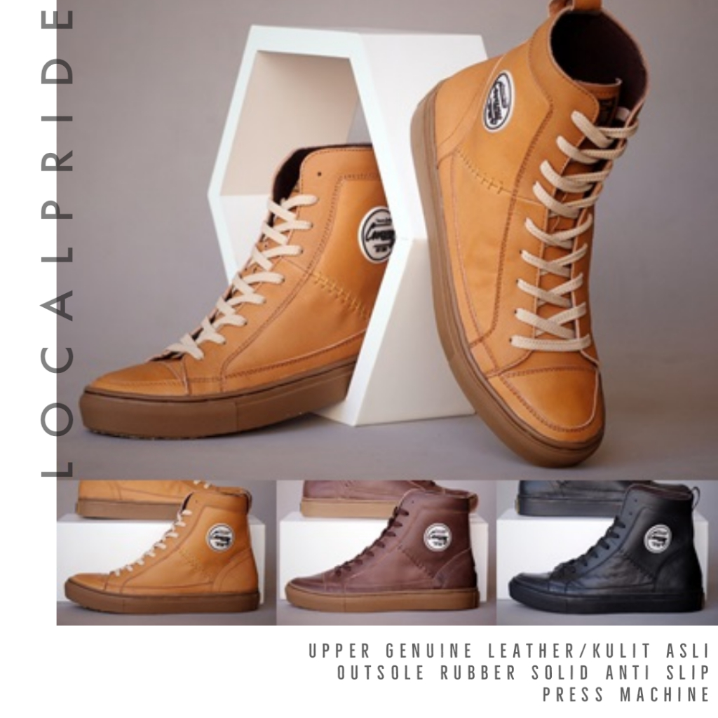 Jual Sepatu Pria Kasual Kulit - CEVANY / DANTE HIGH TAN - Sepatu Boot ...