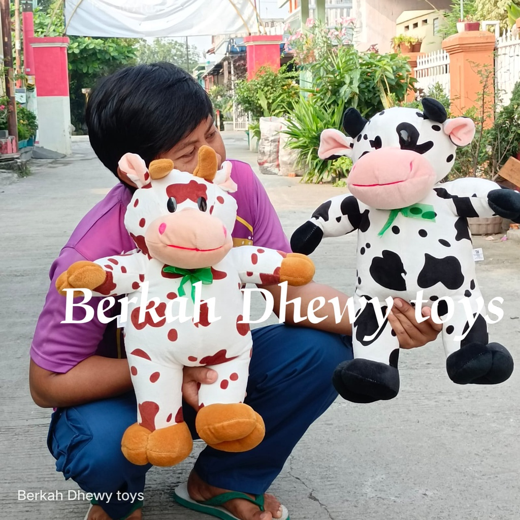 Jual Standing Cow Doll / Boneka Sapi Berdiri Lucu dan Bahan Halus ...