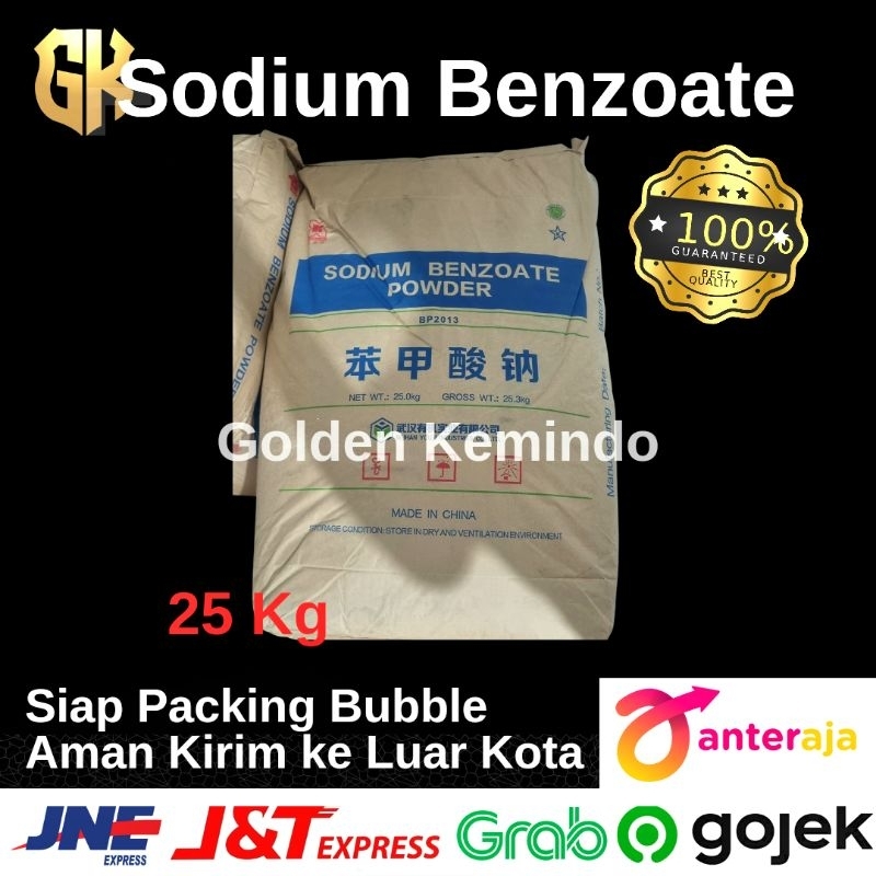 Jual Sodium Benzoate Powder Sodium Benzoat Wuhan Youji Zak 25 Kg Ready Stock siap kirim | Shopee ...
