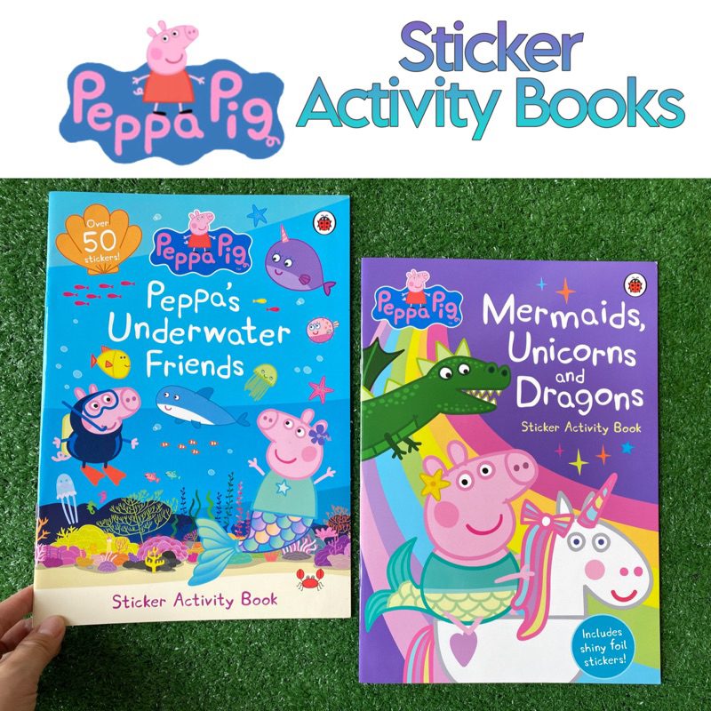 Jual PEPPA PIG sticker activity book mermaid unicorn underwater friends ...