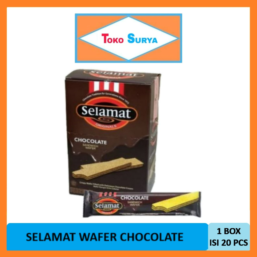 Jual Wafer Selamat Chocolate Sandwich Wafer 20pcs x 12gr | Shopee Indonesia