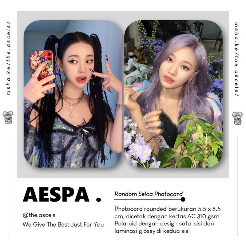 Jual (50 PCS!) AESPA Selca Photocard | Aespa Photocard Freebies | Shopee Indonesia