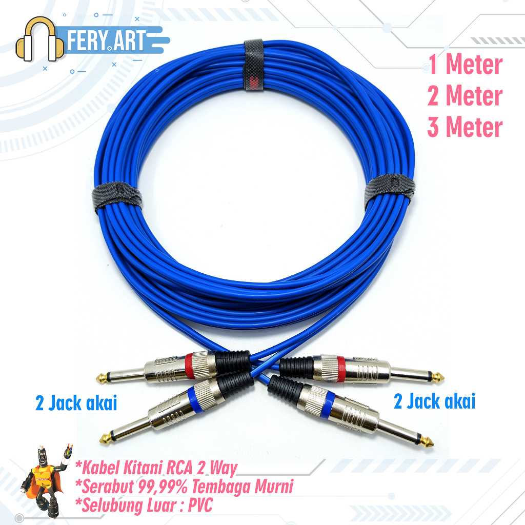 Jual Kabel Keyboard Stereo Jack Akai ke Akai 1 Set | Shopee Indonesia