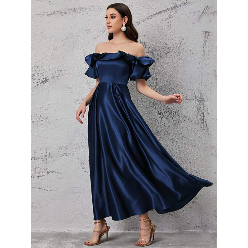 Jual LUZ GOWN - Gaun pesta wanita off shoulder dress sabrina maxi A ...