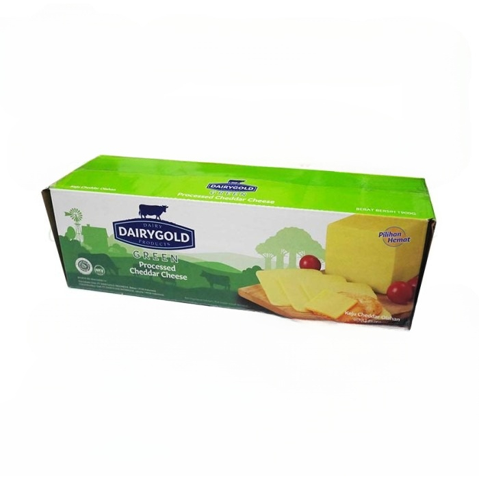 Jual [160 Gram] Dairy Gold Green Processed Cheddar Cheese 160 gr ...