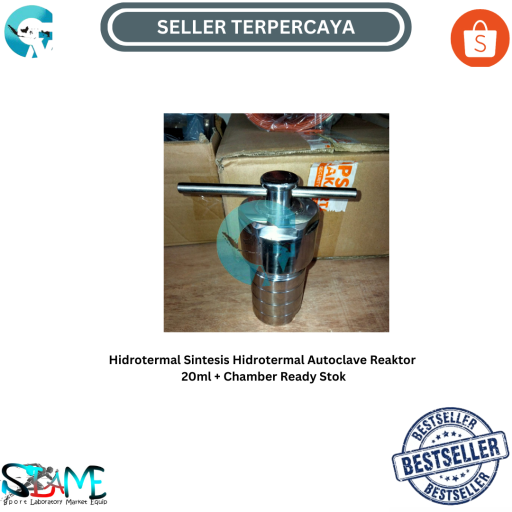 Jual Hidrotermal Sintesis Hidrotermal Autoclave Reaktor 20ml + Chamber ...