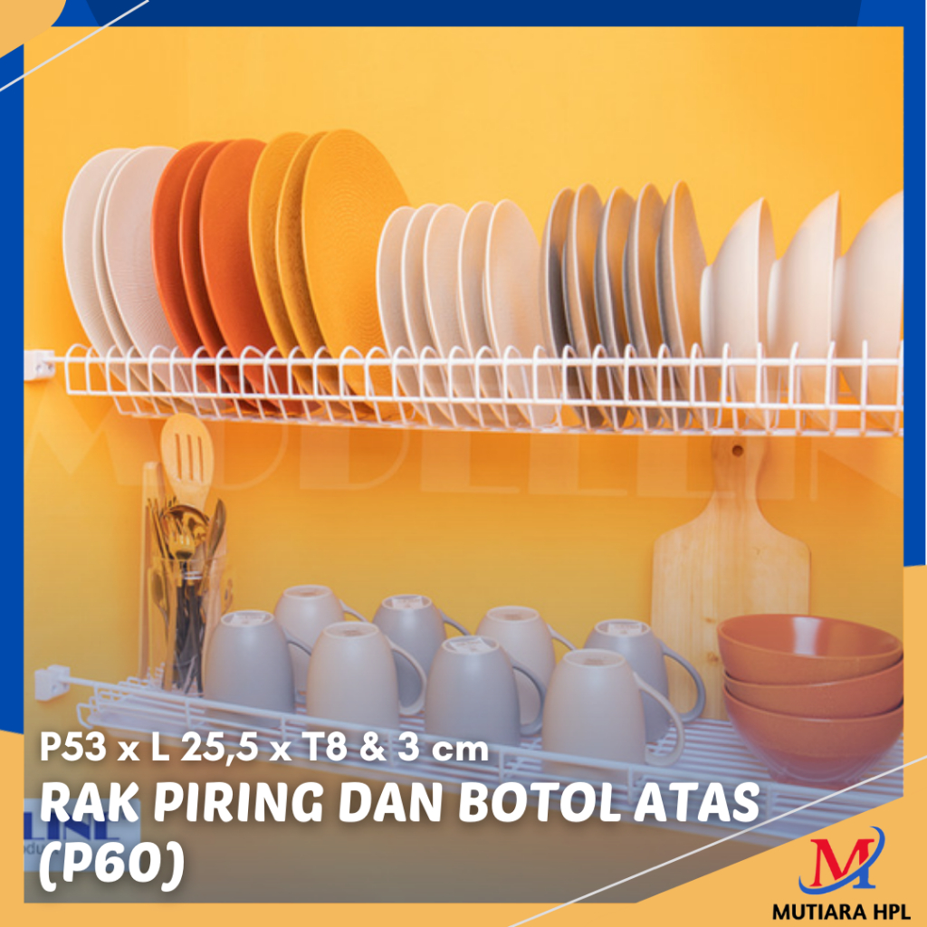 Jual Rak Piring dan Botol Atas Lemari 60cm / Rak Dalam Lemari Atas ...