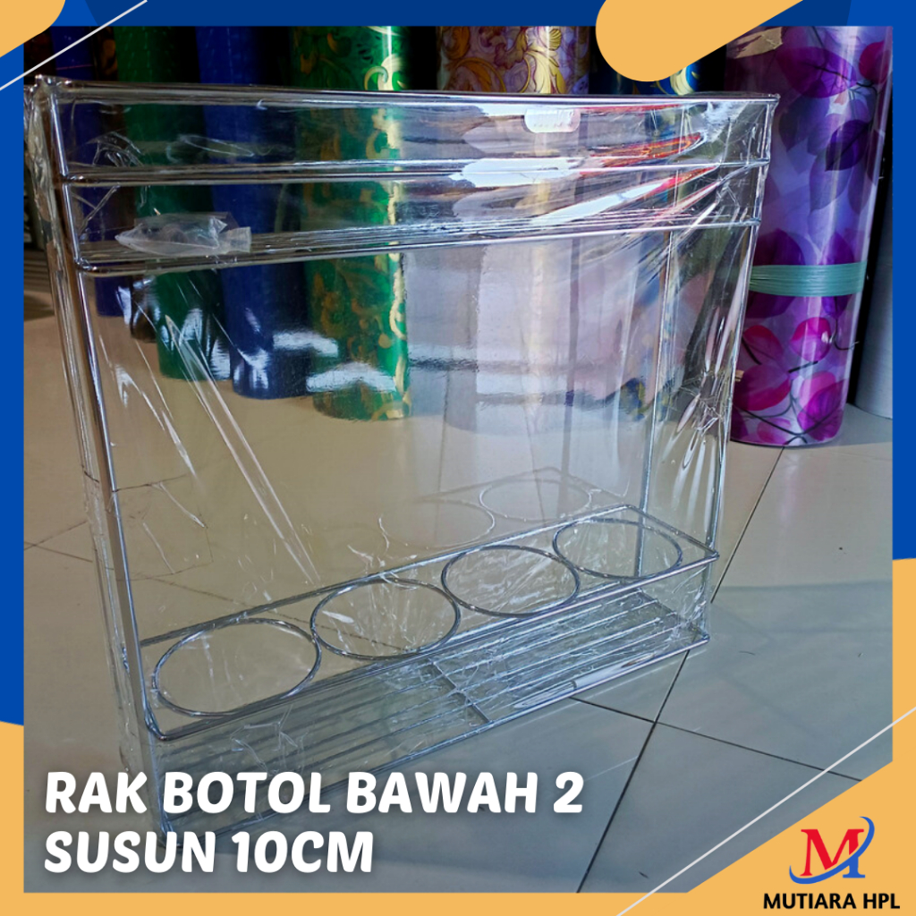 Jual Rak Botol 2 Susun Lemari Bawah / Tempat Botol Kitchen Set Dapur ...