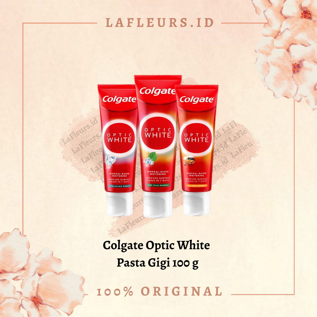 Jual Colgate Optic White Exfoliating / Mint Plus Mineral / Volcanic ...