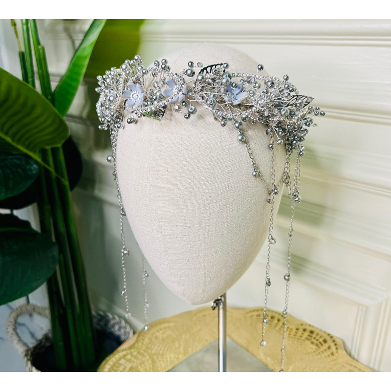 Jual Mahkota wedding headpiece virall model anaya silver TRA ANYA ...