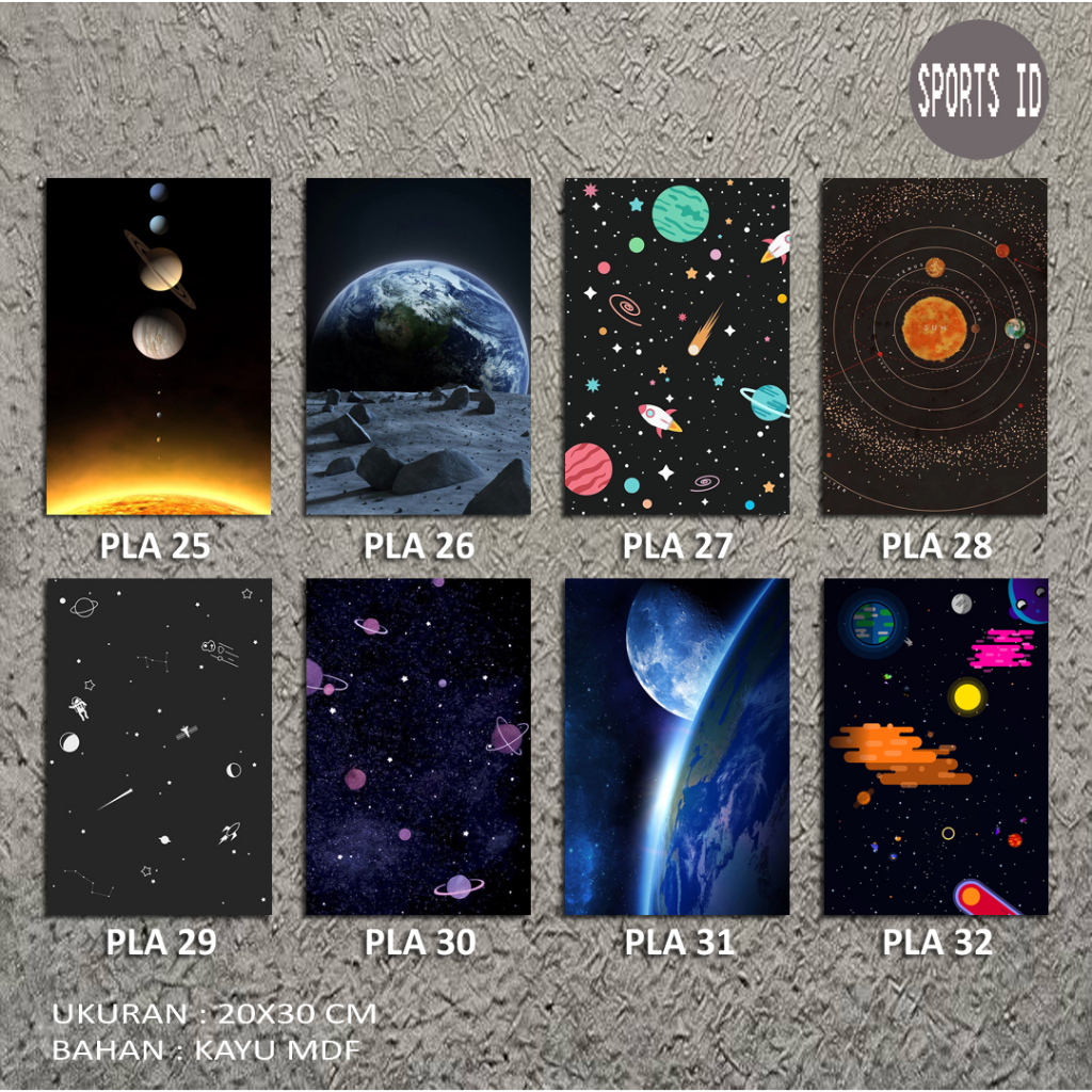 Jual POSTER PLANET - PAJANGAN DINDING - SPACE - HIASAN DINDING - WALL ...