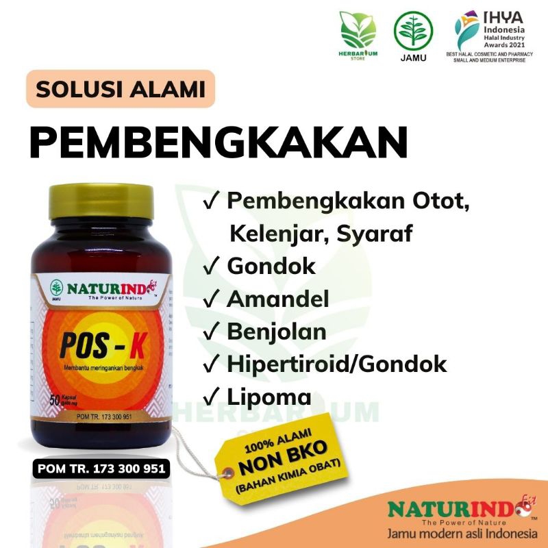 Jual Pos K 50 Kapsul Obat Herbal Benjolan Kelenjar Getah Bening ...