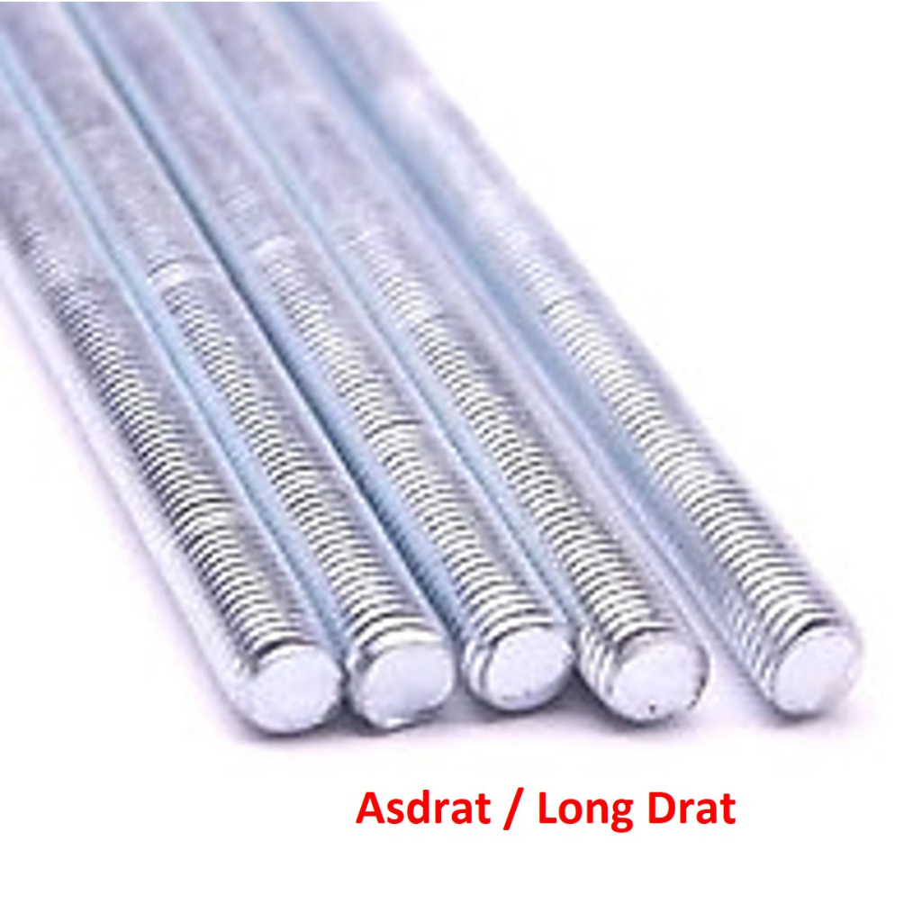 Jual AS DRAT M10 Long Drat Thread Rod ASDRAT M10 x 1m Besi Galvanis | Shopee Indonesia