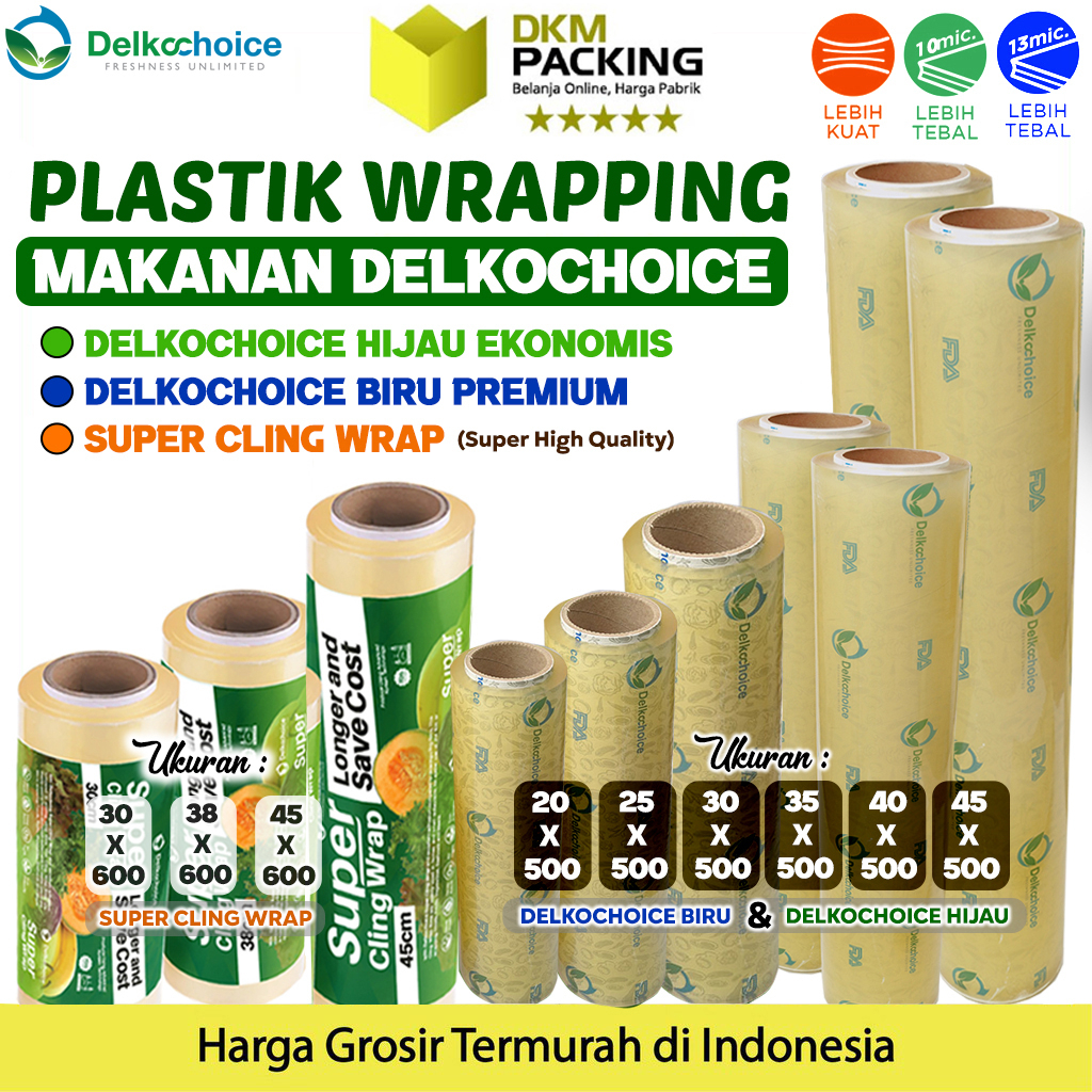 Jual Plastik Cling Wrap JUMBO FOOD GRADE Food Wrapping DELKOCHOICE ...